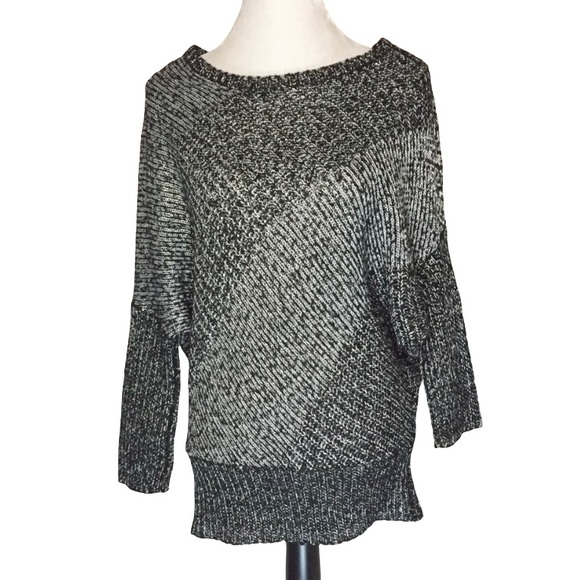 Myths | Sweaters | Silver Black Boatneck Knitted Sweater | Poshmark
